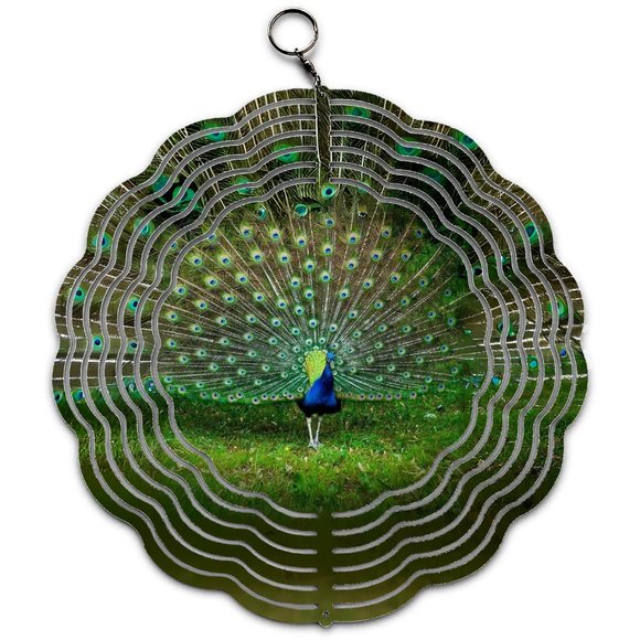 Design | Beautiful Peacock Art Design Wind Spinner | Poshmark
